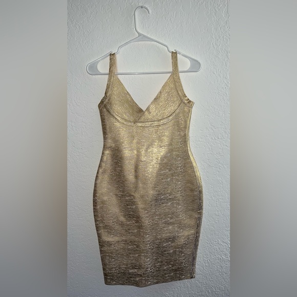 Dresses | Beachside Bunny Gold Bodycon Dress Very Sturdy And Smoothing ...